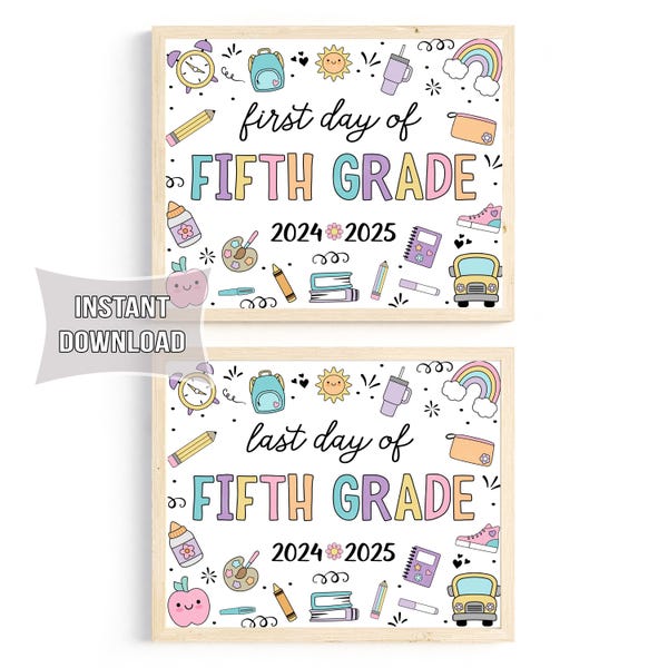 5th Grade Sign - Etsy