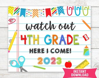 Watch Out Second Grade Here I Come Sign Last Day of School - Etsy