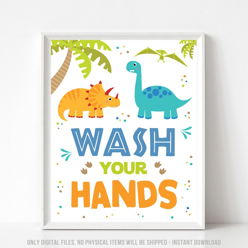 Wash Your Hands Sign Nursery Sign Kids Bathroom Sign - Etsy