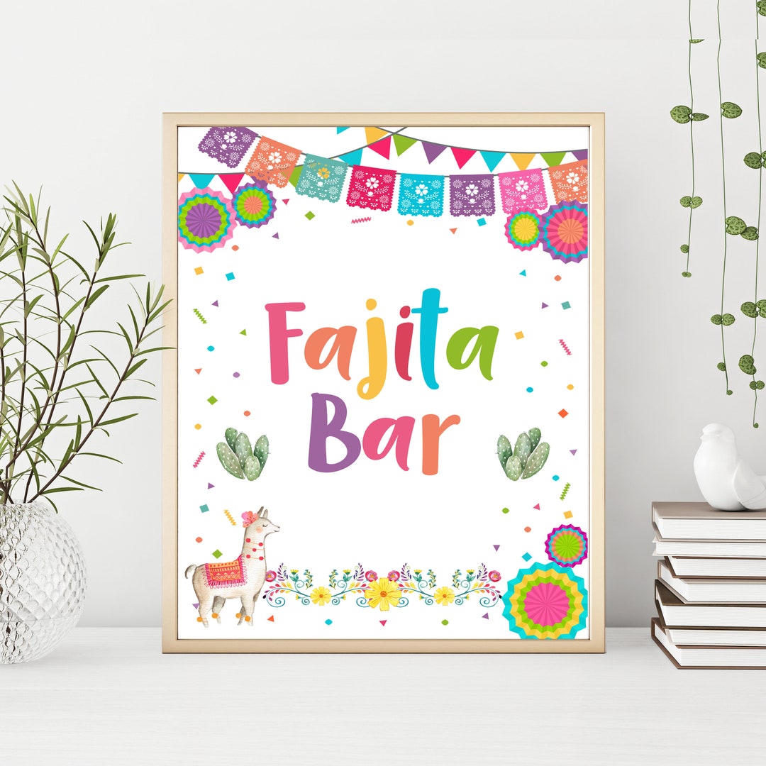 Fajita Bar Signs, Fiesta Baby Shower, Printable Baby Shower Games ...