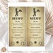 Cowboy Menu Template, EDITABLE Menu, Western printable Menu, Wedding ...