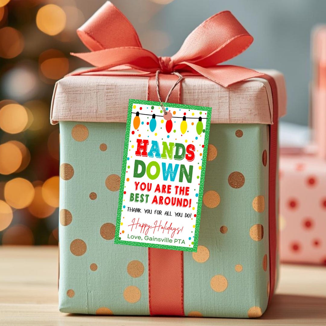 Editable Christmas Gift Tags | Hands Down Printable Tag | T51 - Etsy ...