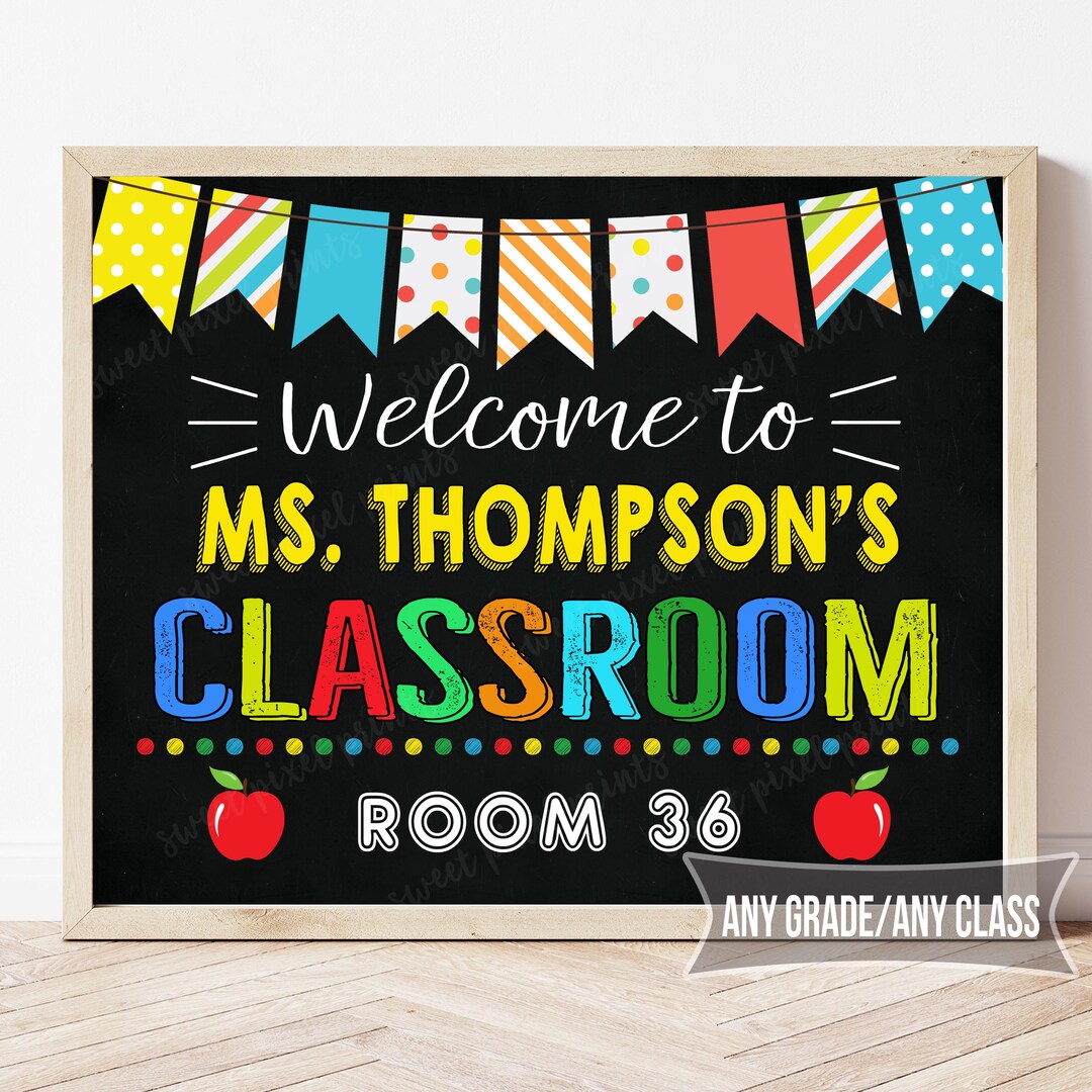 First Day of School Classroom Sign, Welcome to My Classroom Sign, Door ...