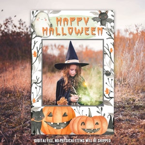 Halloween Photo Booth Prop, Hallowenn Selfie Frame, Halloween Photo ...
