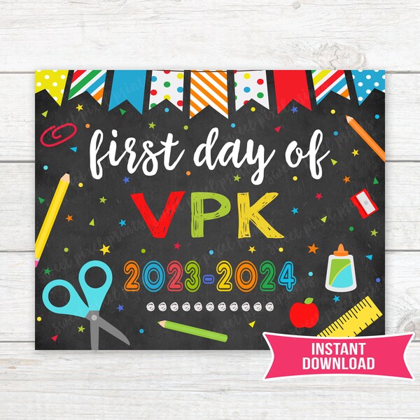 First Day of Vpk Sign - Etsy