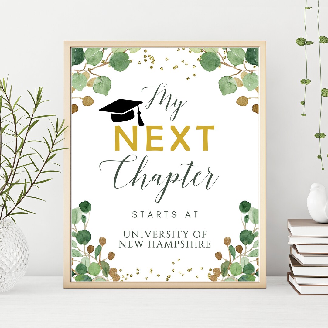 Graduation Printable Sign, EDITABLE Graduation Sign, My Next Chapter ...