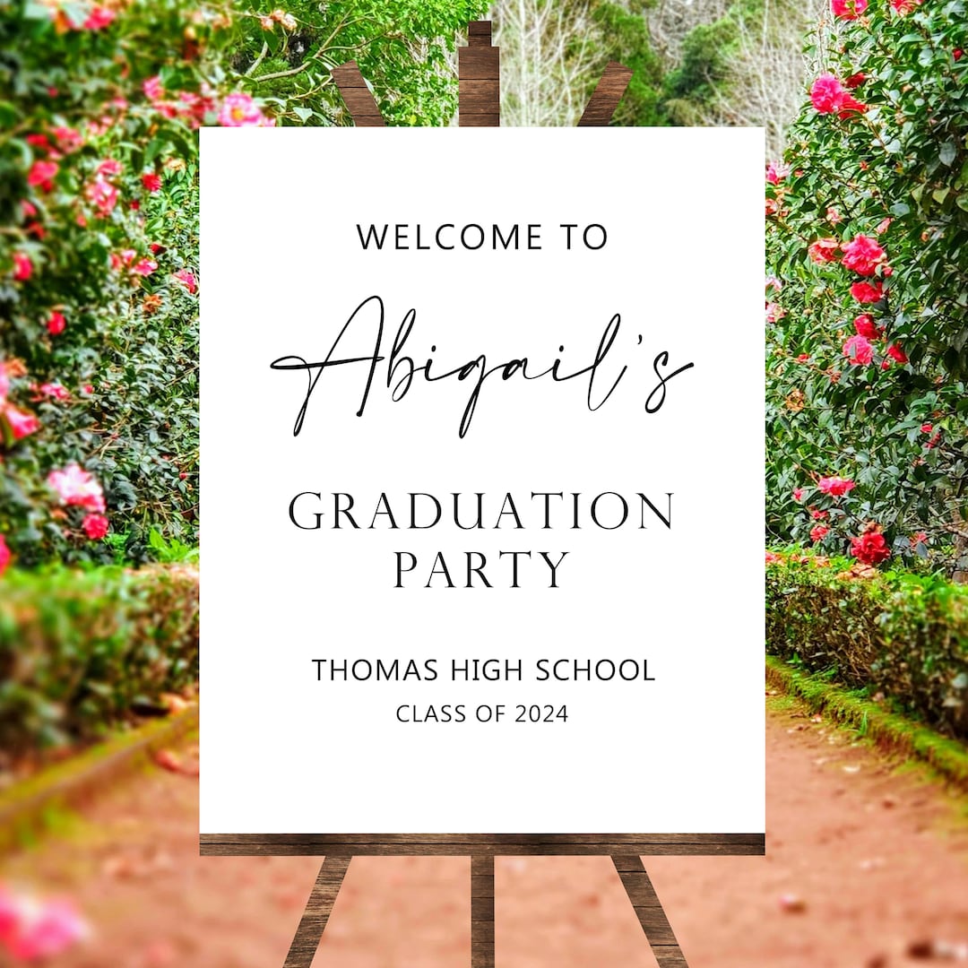 Graduation Welcome Sign | Senior Party Decor | Custom Celebration ...