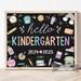 Hello Kindergarten Sign First Day of School Sign First Day of ...