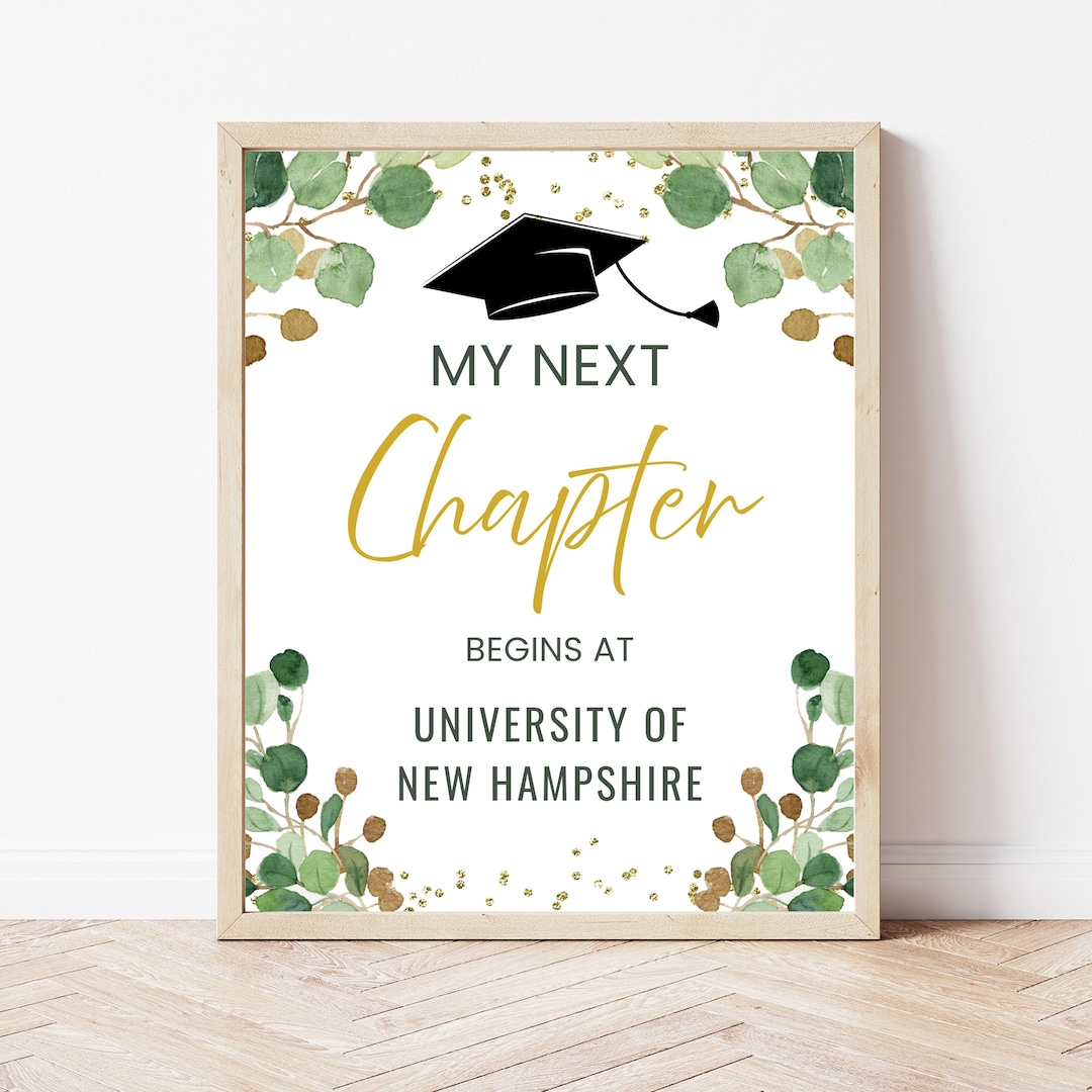 My Next Chapter Begins at Sign | Graduation Printable Decor | Editable ...