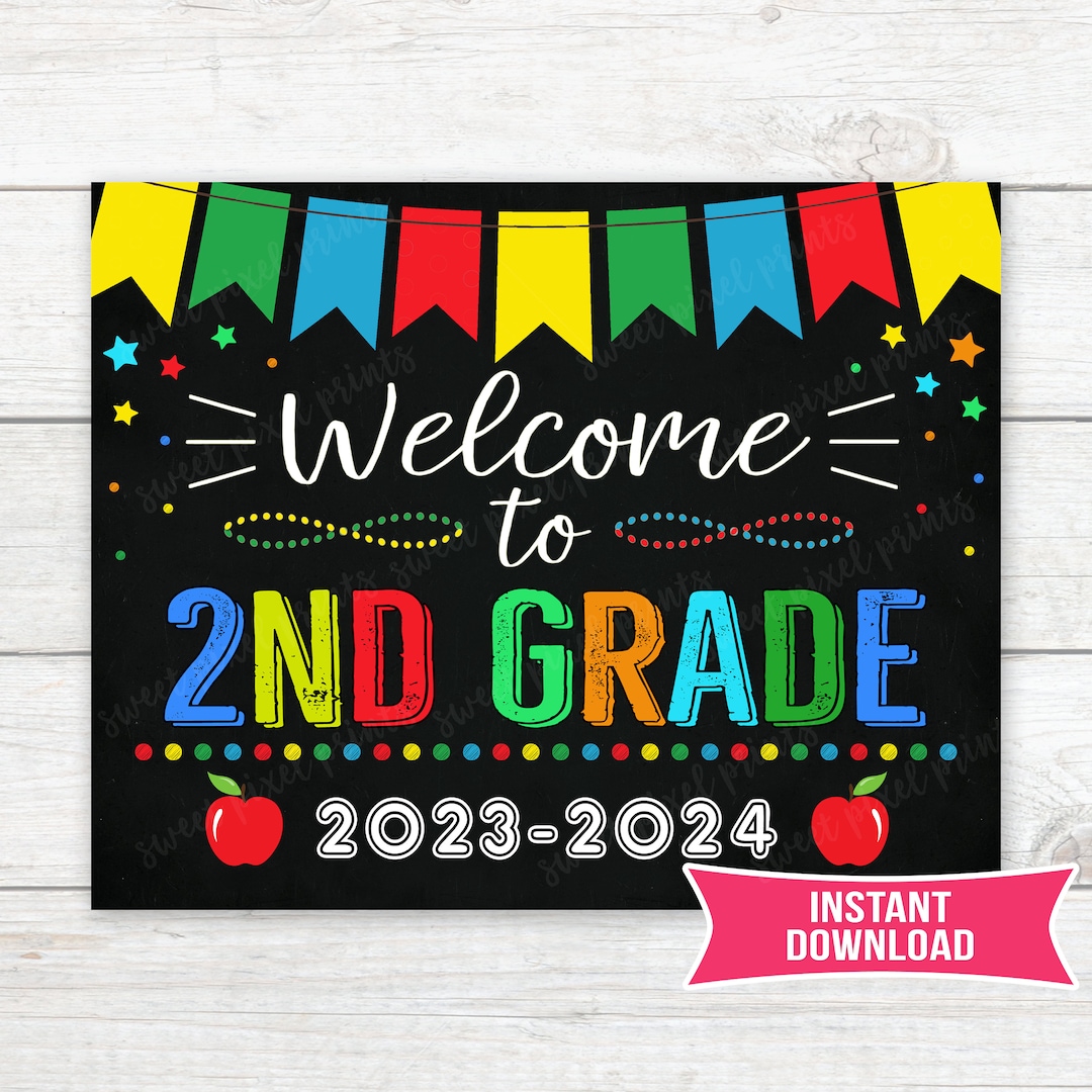 Welcome to 2nd Grade Sign Door Sign Welcome Sign Classroom - Etsy