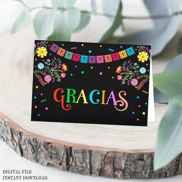 Mexican Theme Thank You Cards - Etsy