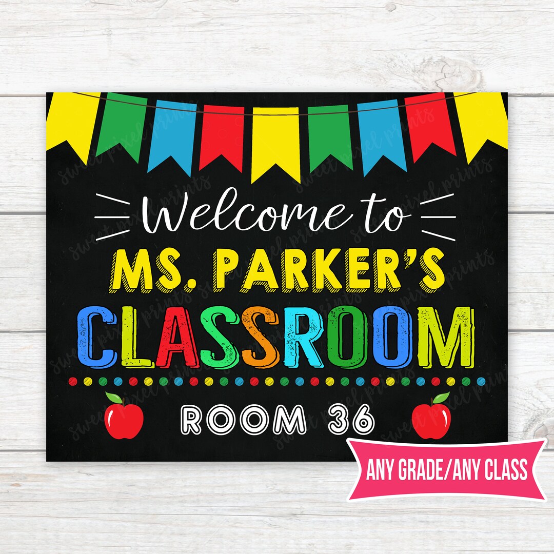 First Day of School Classroom Sign Welcome to My Classroom - Etsy