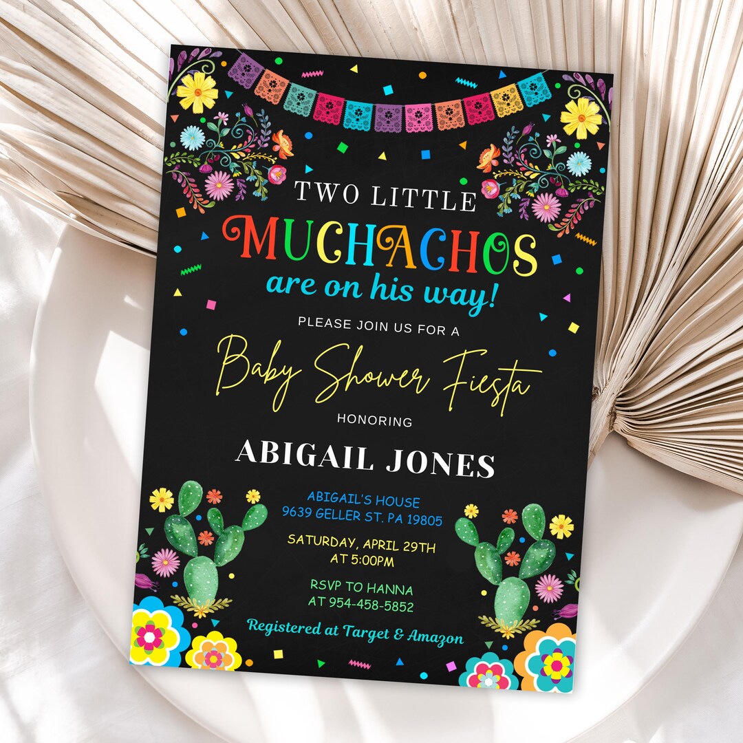 Fiesta Baby Shower Invitation, Editable Template, Mexican Baby Shower ...