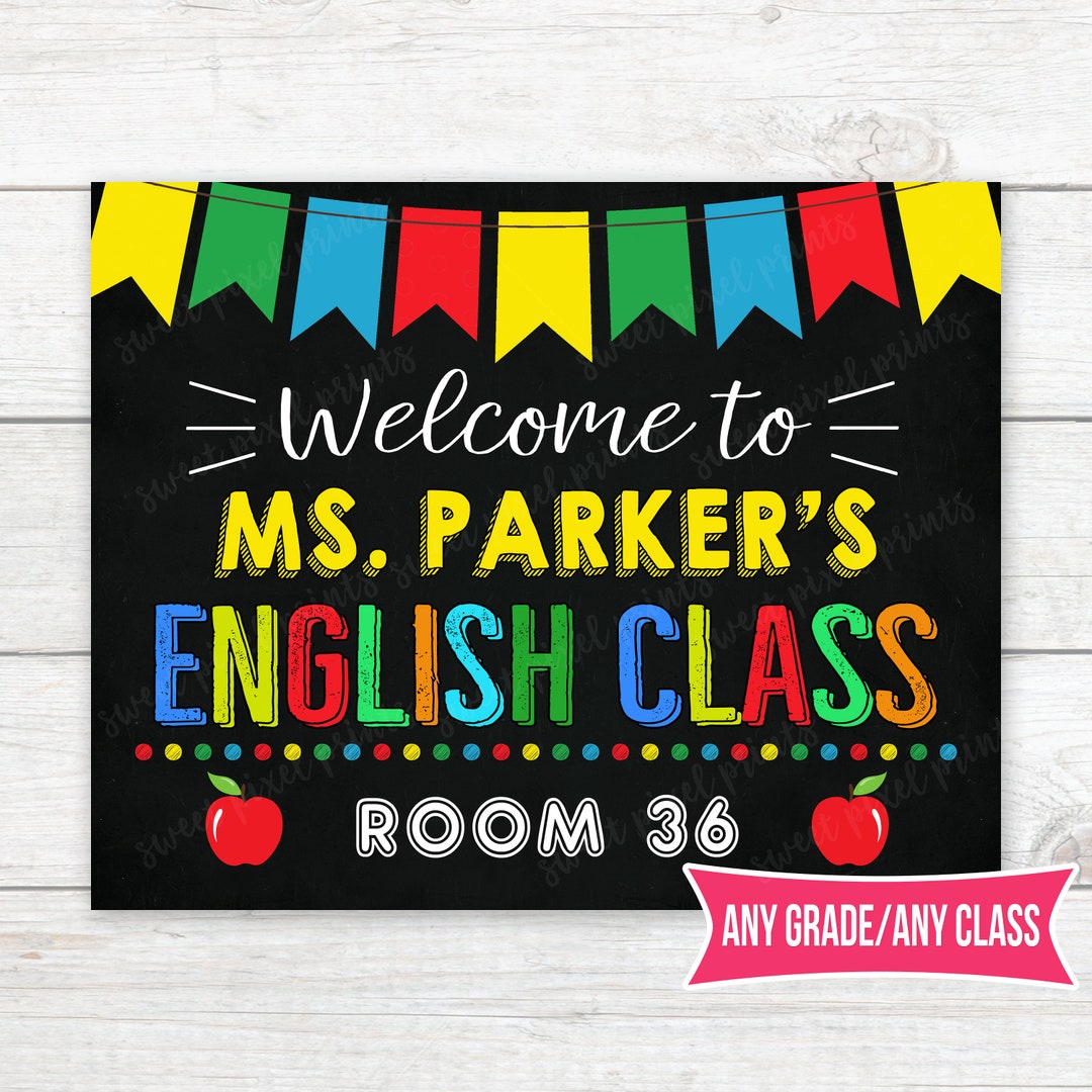 First Day of School Classroom Sign Welcome to My Classroom - Etsy
