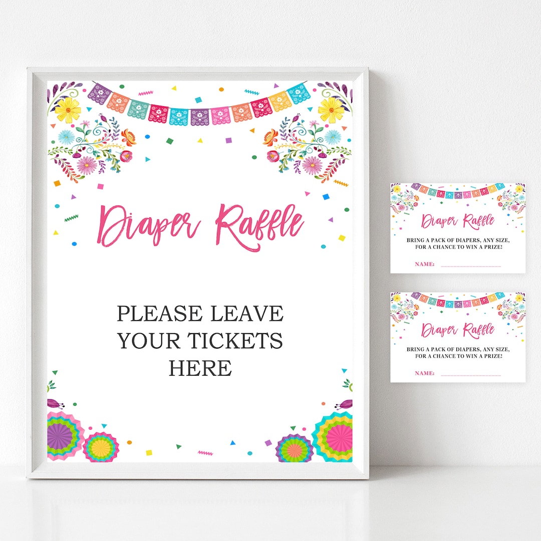 Letreros y boletos para rifa de pañales Fiesta Baby Shower - Etsy México