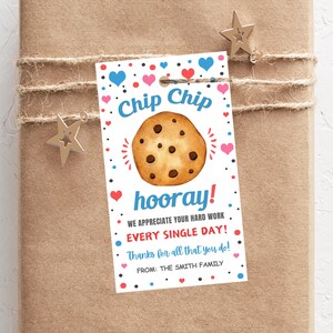 Editable Valentines Day Cookie Gift Tags, Co-worker Printable Tags ...