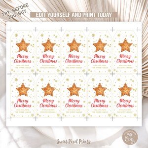 Editable Holiday Gift Tags Printable Christmas Sweets Labels Merry ...