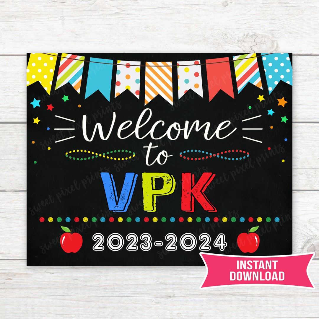 Welcome to VPK Sign Door Sign Welcome Sign Classroom Sign - Etsy