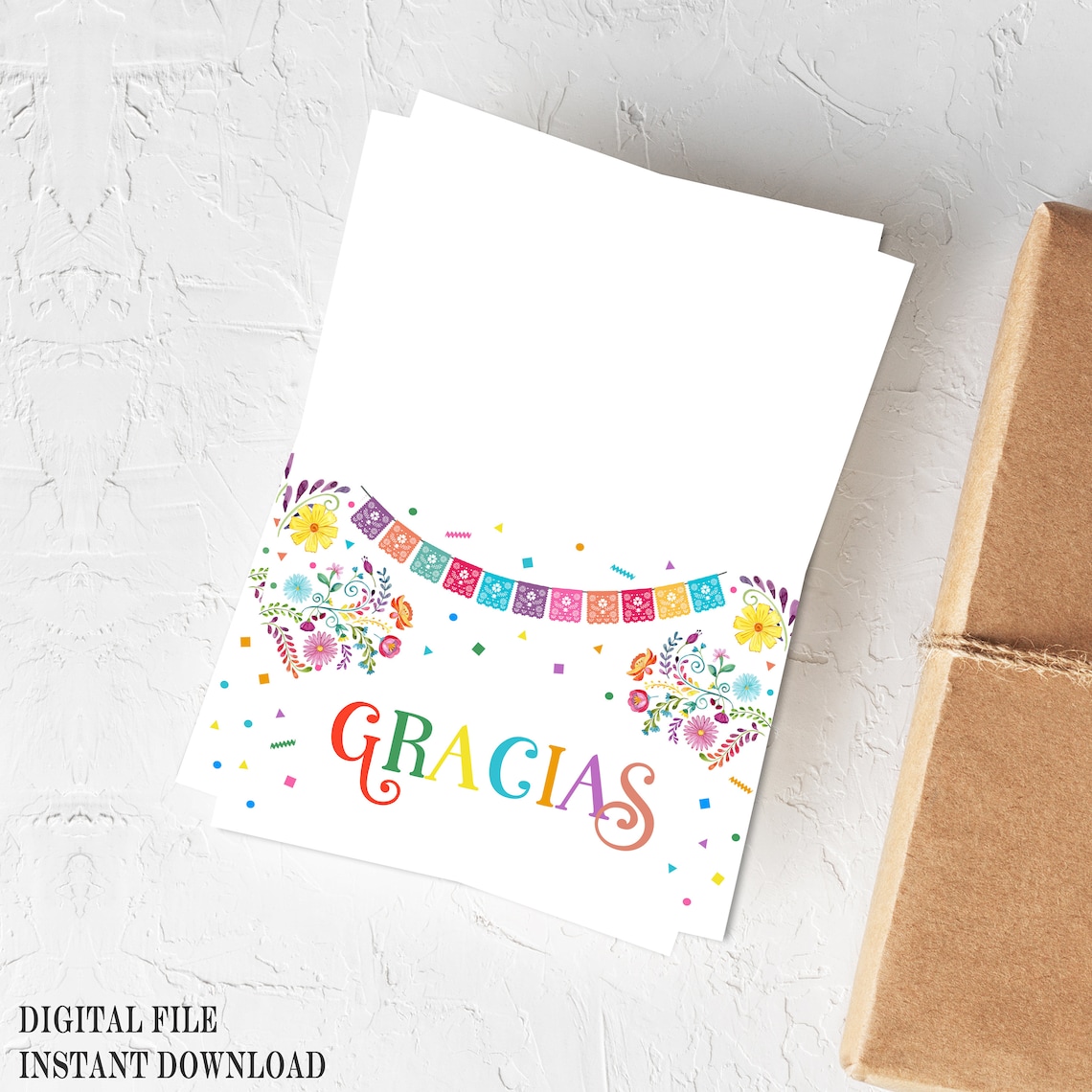 Gracias Thank You Card Mexican Thank You Cards Fiesta Baby - Etsy