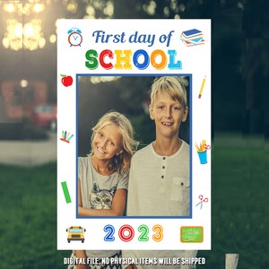 First Day of School Photo Booth Prop School Selfie Frame - Etsy