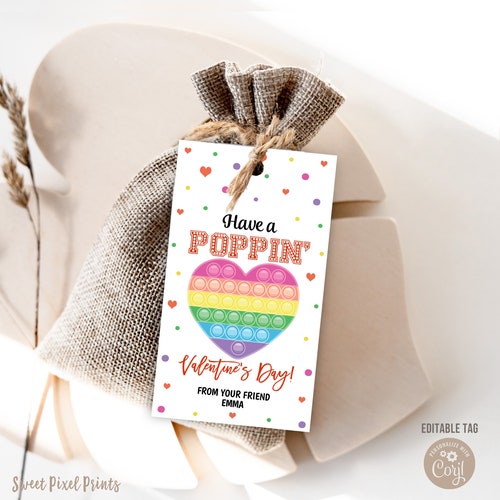 Have a POPPIN' Valentine's Day Tags | Etsy