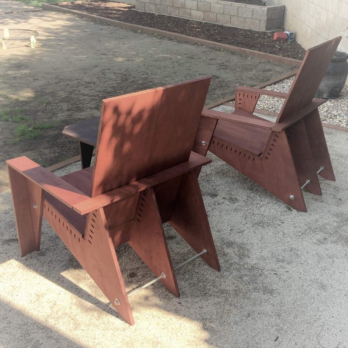 Modern Adirondack Chairs & Table DIY Plans - Etsy