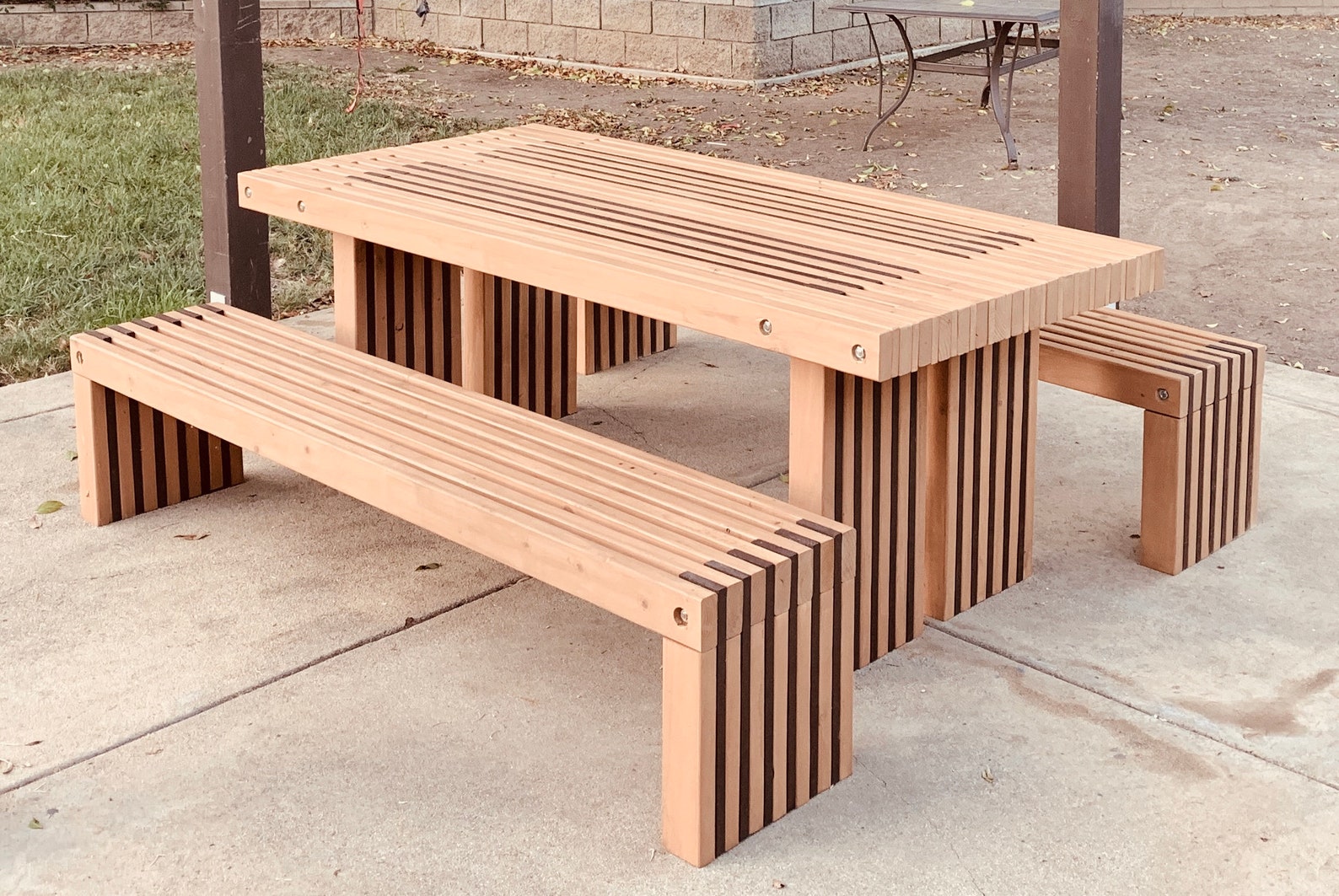 Simple Picnic Table Plans 2x4 Outdoor Furniture (DIY, Easy to Build) - Etsy