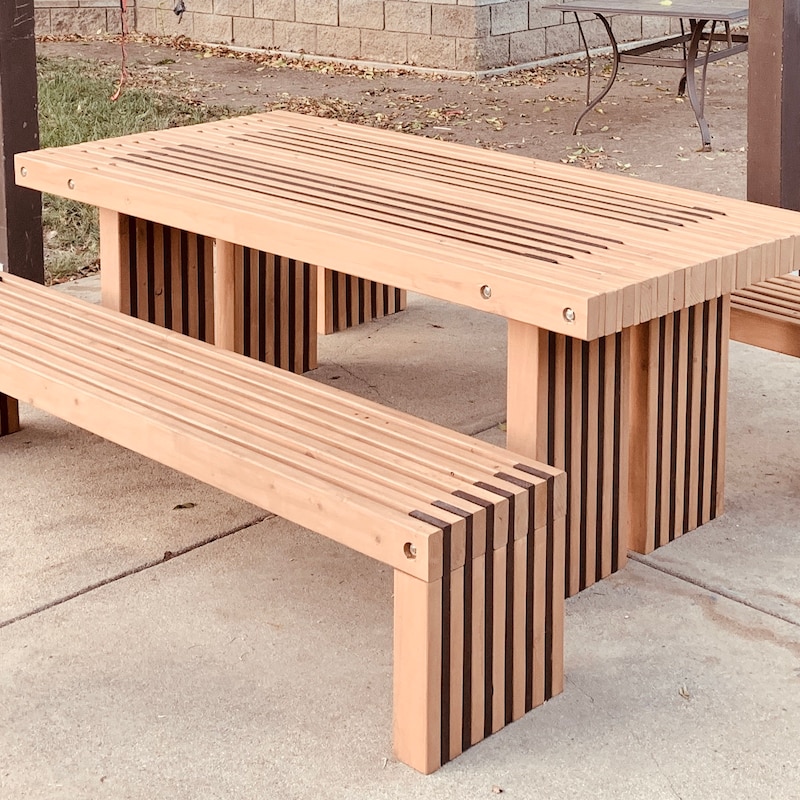 Modern Picnic Table - Etsy