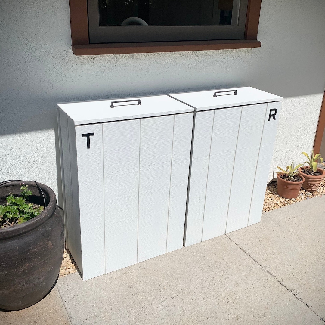 Modern Ranch Outdoor Trash Can (DIY Plans) - Etsy