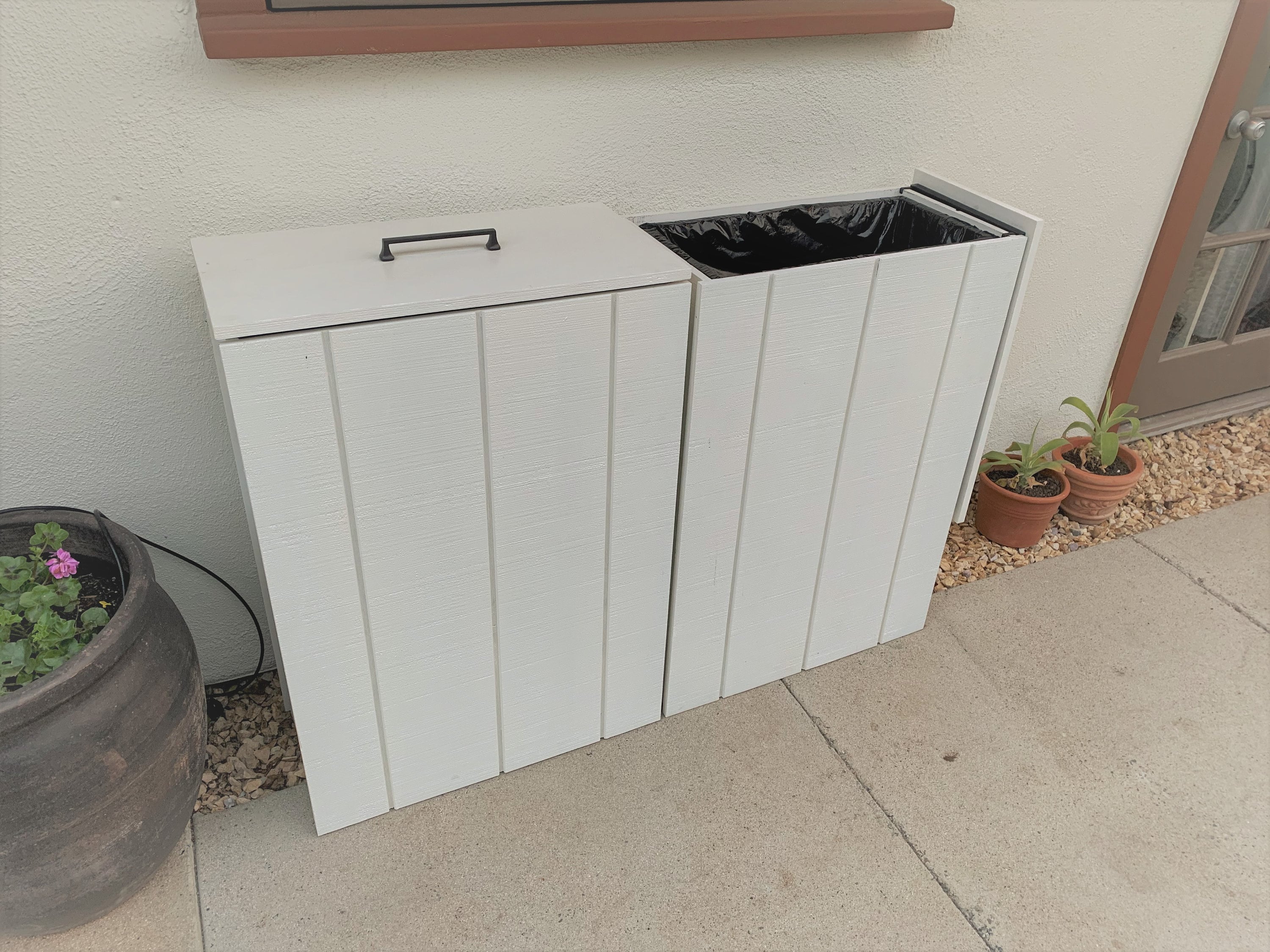 Modern Ranch Outdoor Trash Can DIY Plans - Etsy