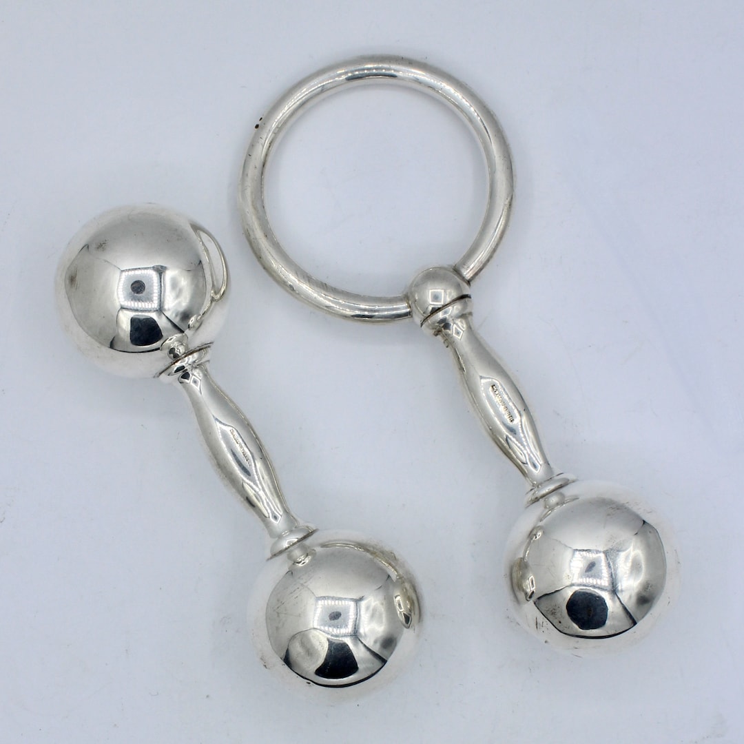 Vintage Tiffany & Co Sterling Silver Baby Rattles - Etsy