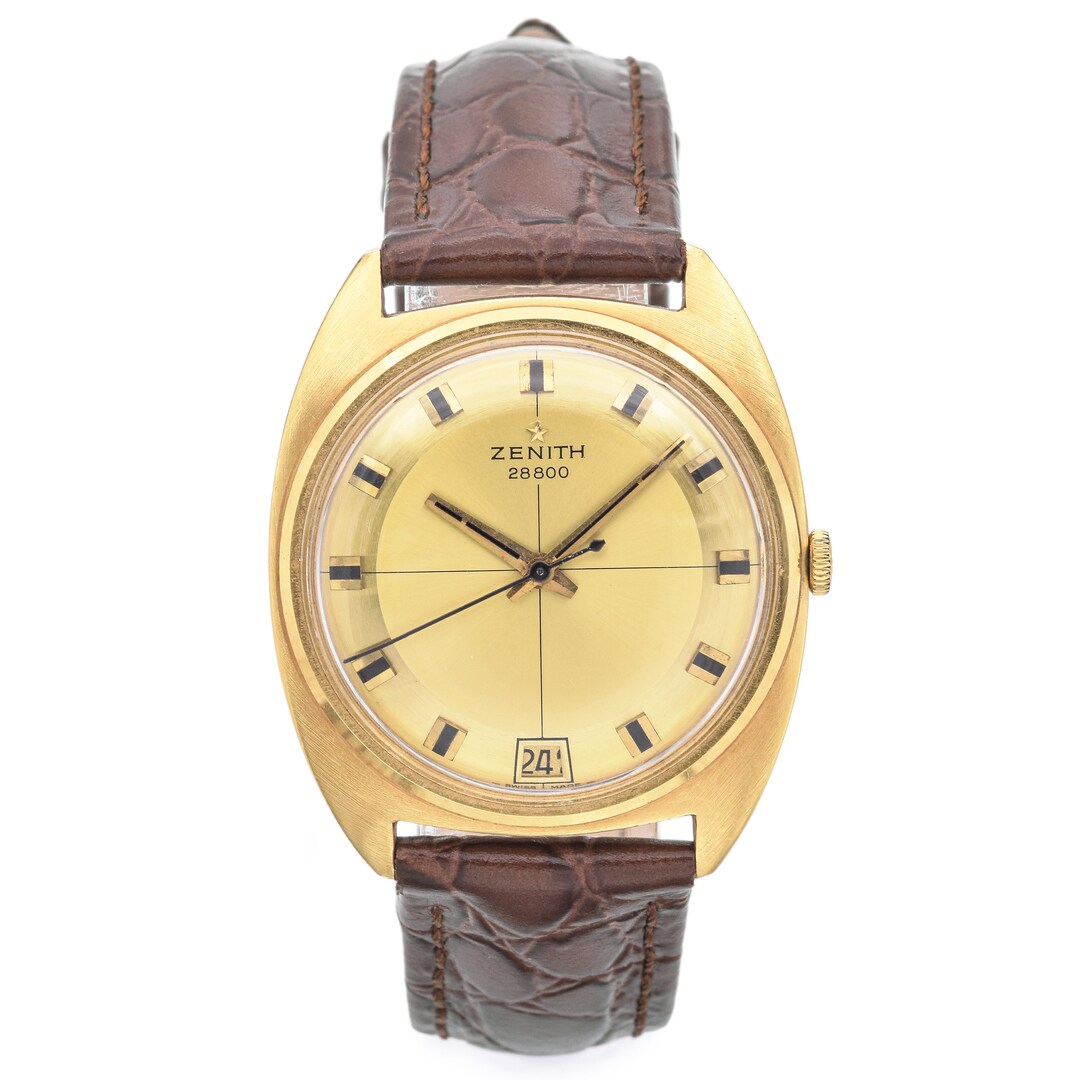 Vintage Zenith 28800 Cal 2562 18K Yellow Gold Men's Manual Watch 33 Mm ...