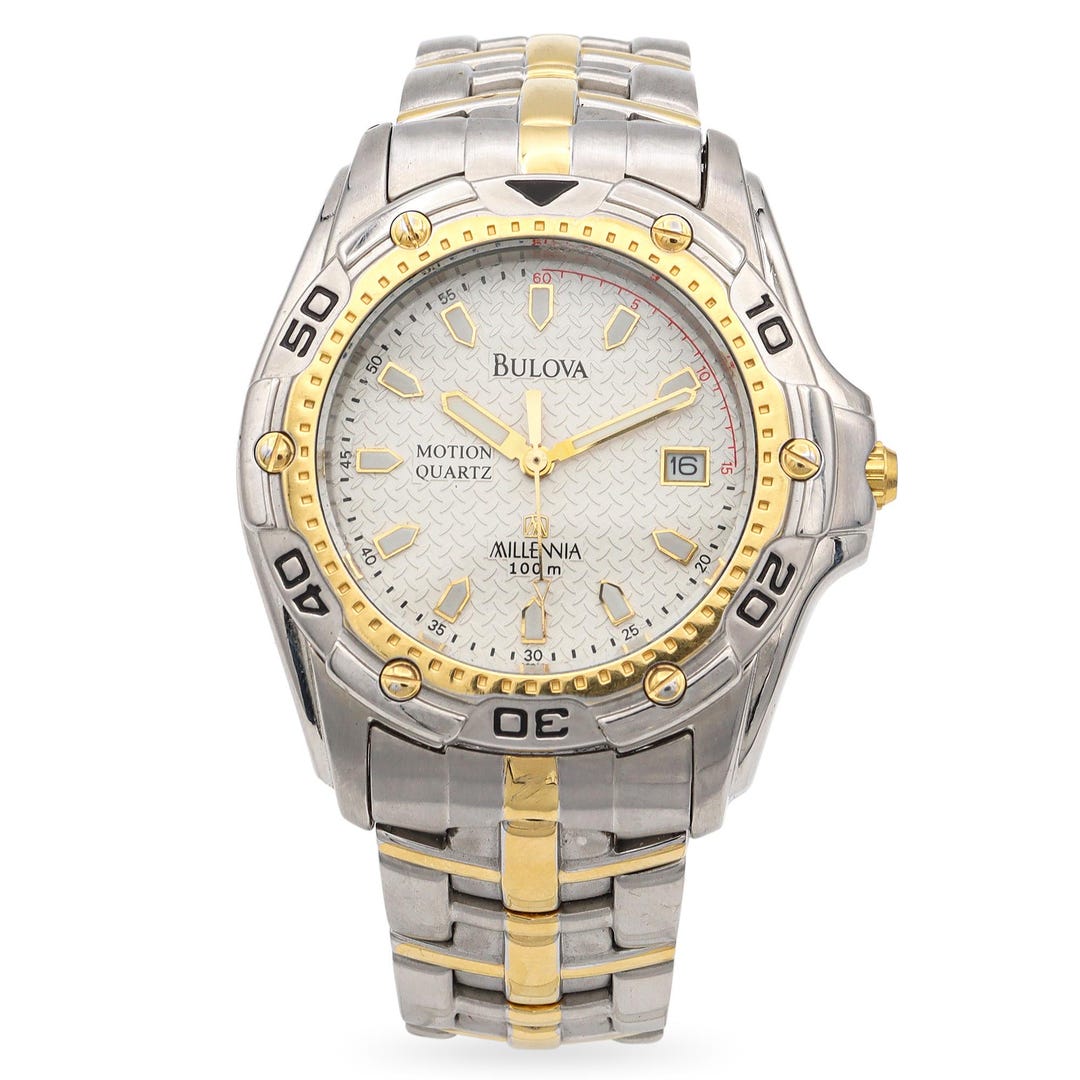 Bulova Millennia Stainless Steel Skeleton Men's Motion Quartz Date ...