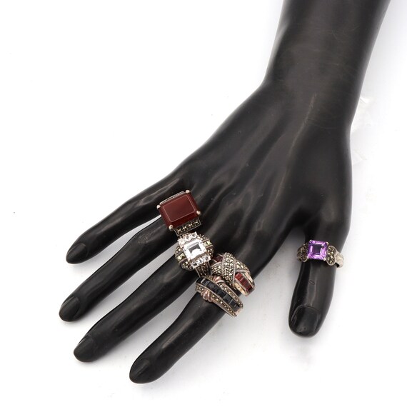 Lot of 5 Vintage Judith Jack Sterling Silver Multi-St… - Gem