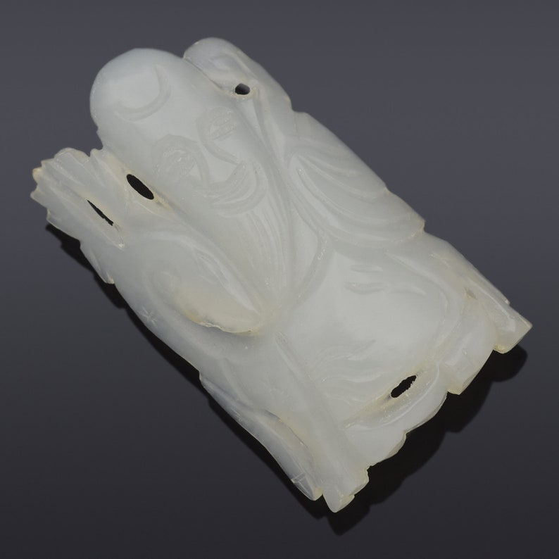 Antique Mutton Fat Jade Carved God of Longevity Shoulao - Etsy