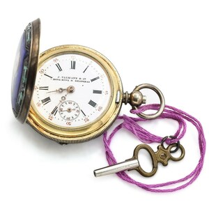 Antique J Ullmann & Co. Enamel Pocket Watch 18K Gold Silver - Etsy