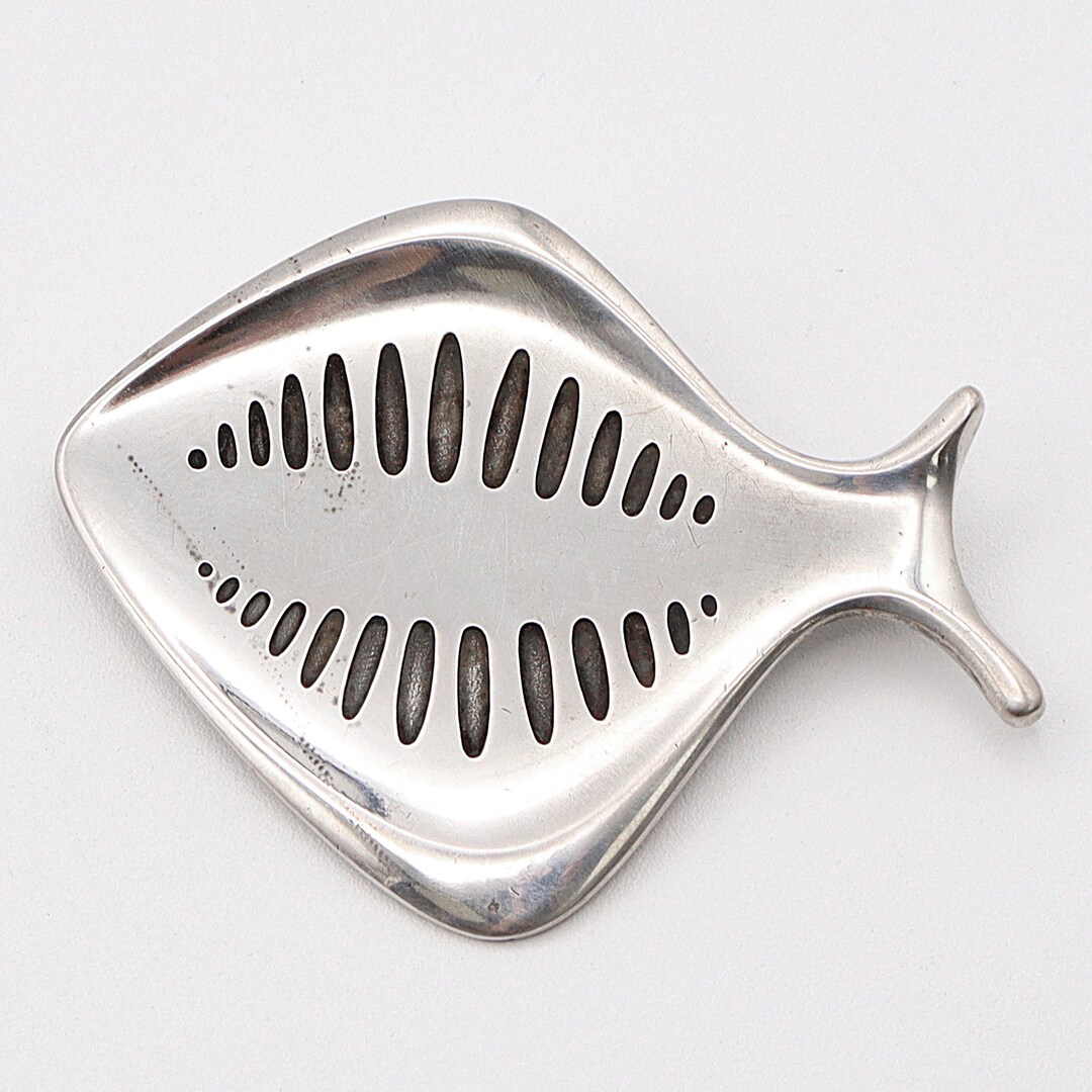 Vintage Georg Jensen 343 Sterling Silver Fish Brooch Pin - Etsy