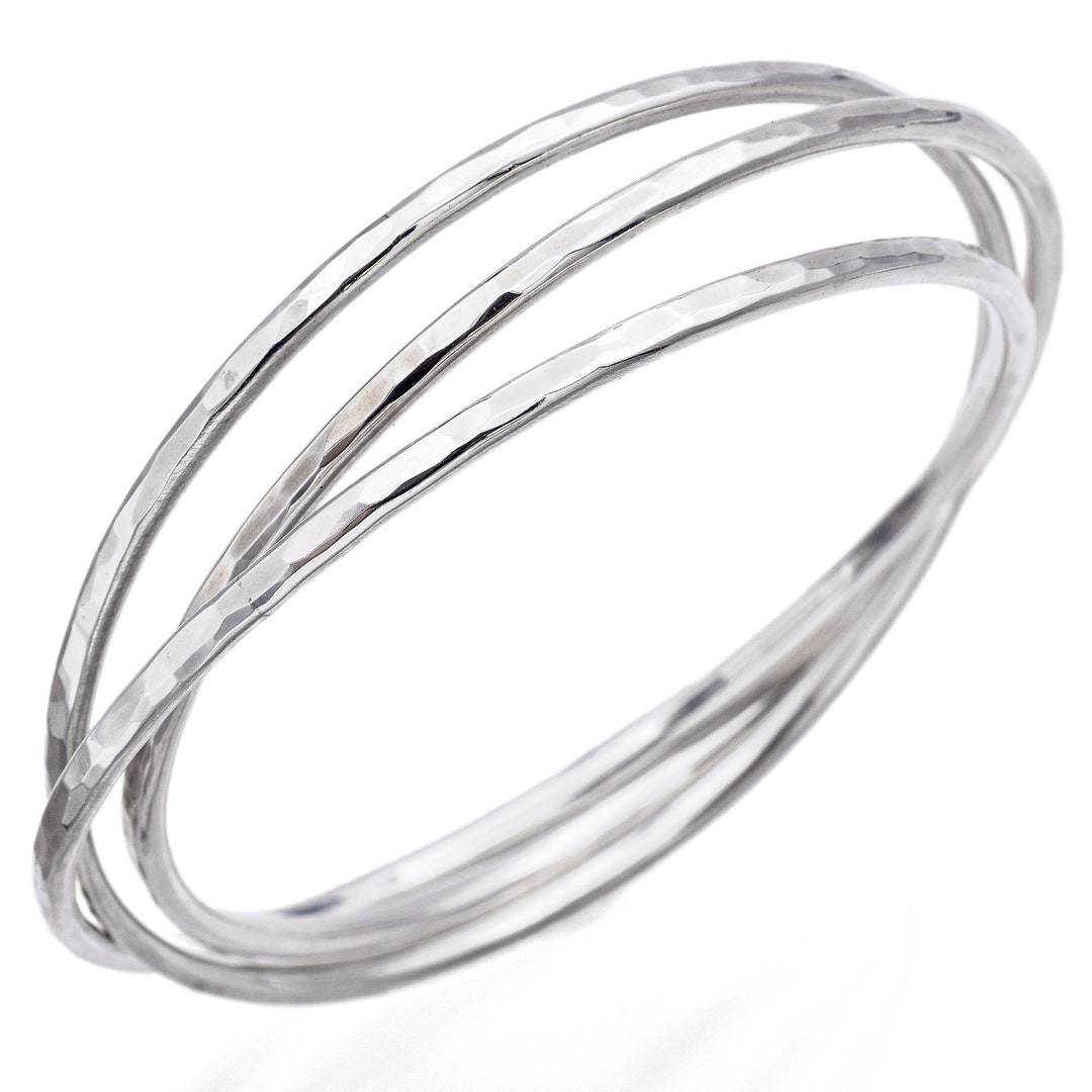 James Avery Sterling Silver Hammered Linked Bangle Bracelets - Etsy