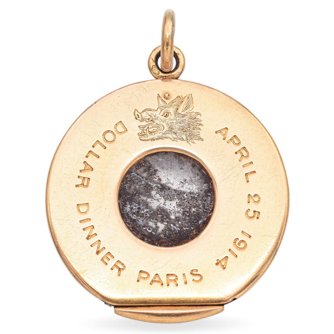 Antique 18k Yellow Gold Dollar Dinner Paris Coin Cigar Cutter Charm ...