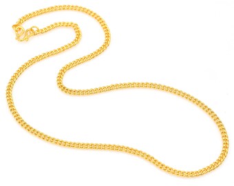24k Gold Cuban Necklace - Etsy