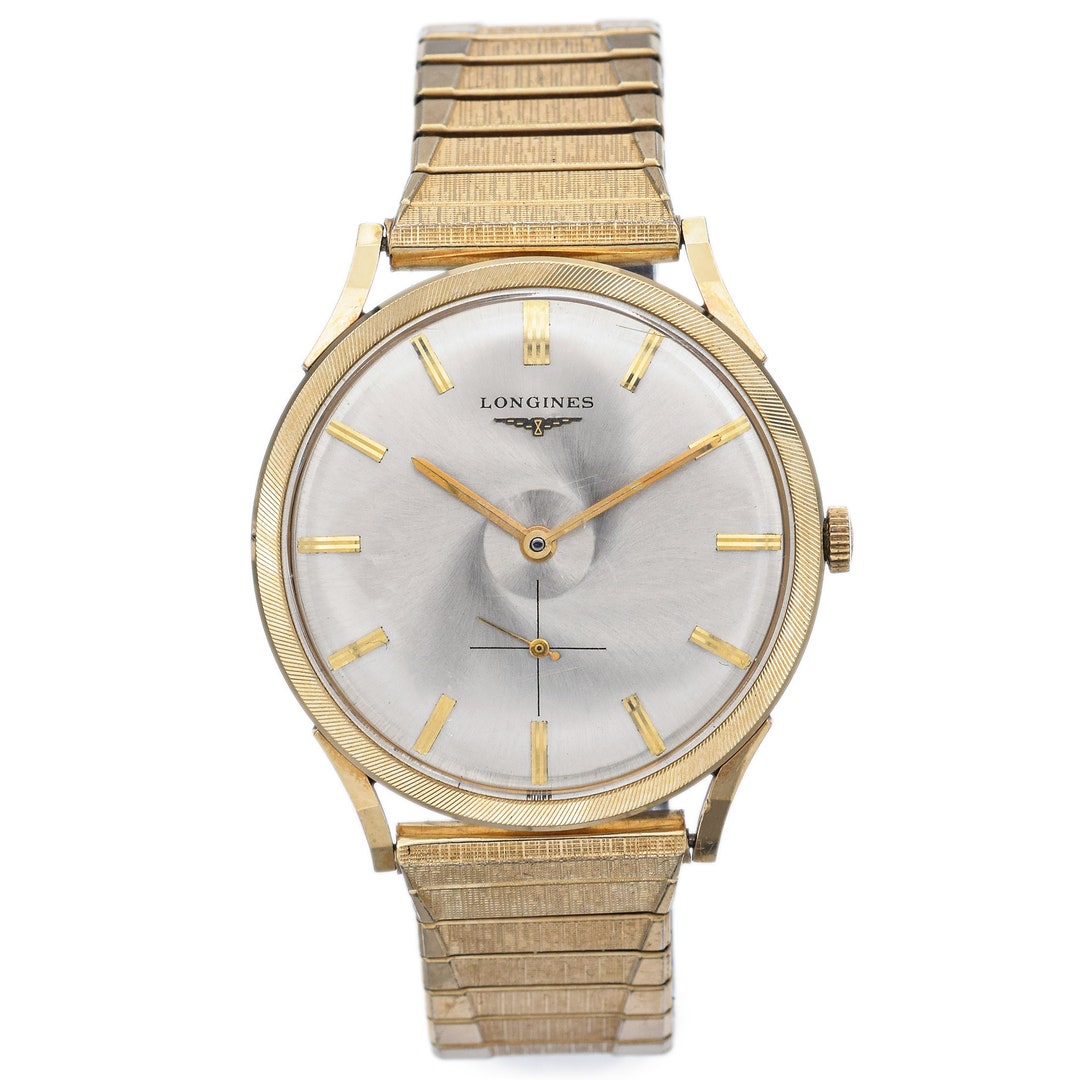 Vintage Longines 14K Yellow Gold Swirl Dial Hand Wind Automatic Men's ...