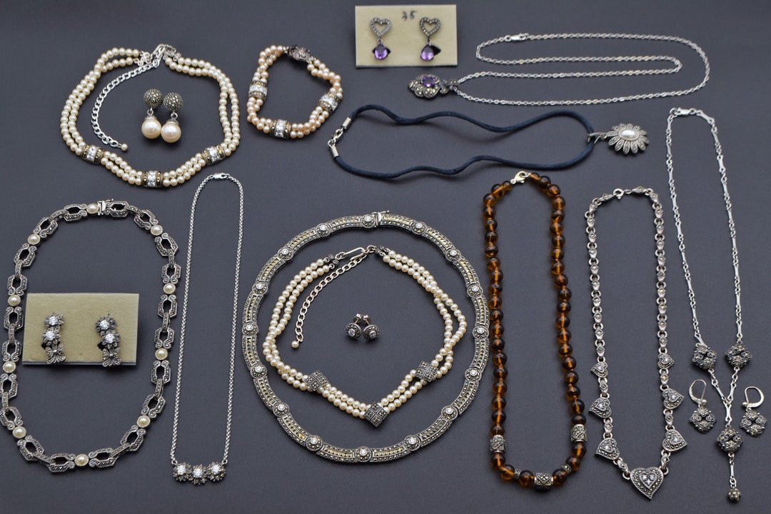 Judith Jack Sterling Silver Marcasite & Multi-stone Jewelry - Etsy