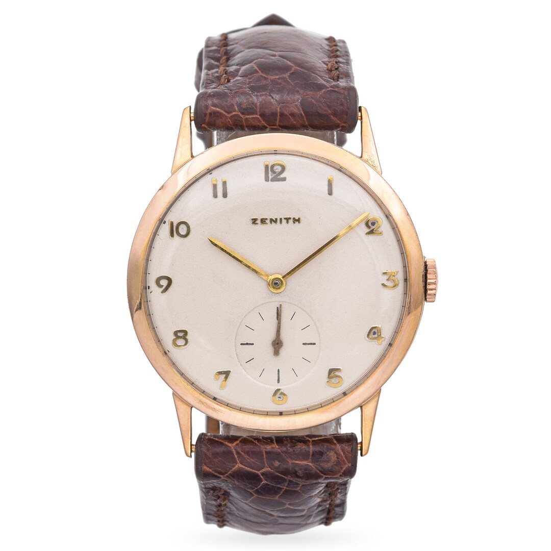 Vintage 18k Yellow Gold Zenith Swiss Jumbo Watch - Etsy