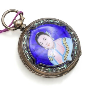 Antique J Ullmann & Co. Enamel Pocket Watch 18K Gold Silver - Etsy