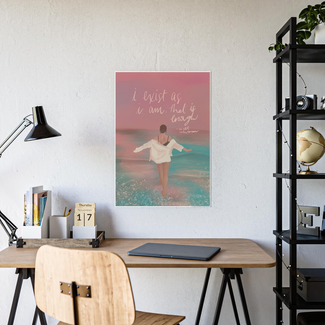 Walt Whitman Quote Poster | Inspirational High Gloss Wall Art - Etsy