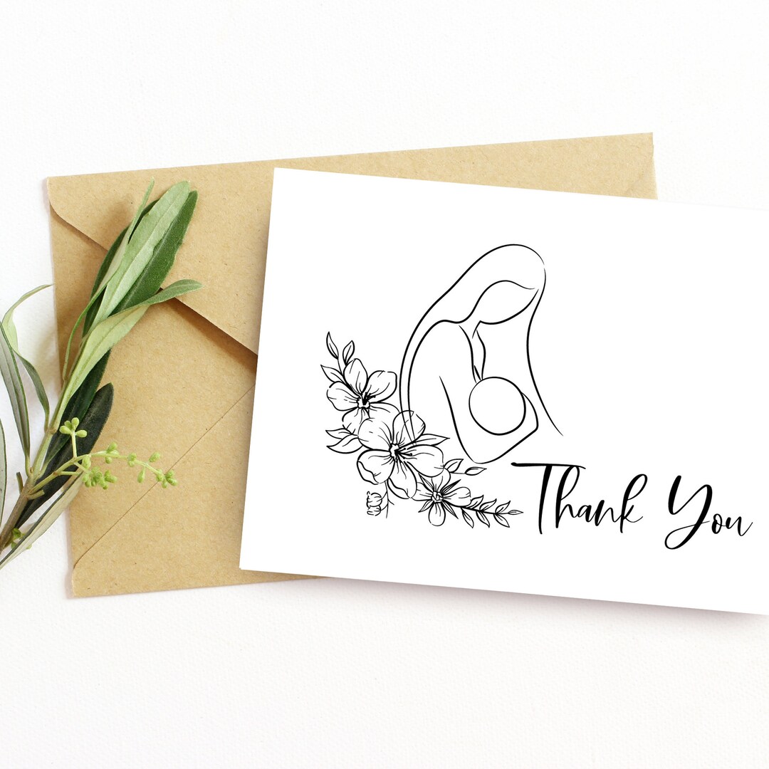 Labor and Delivery Thank You Cards Minimalist Line Art - Etsy
