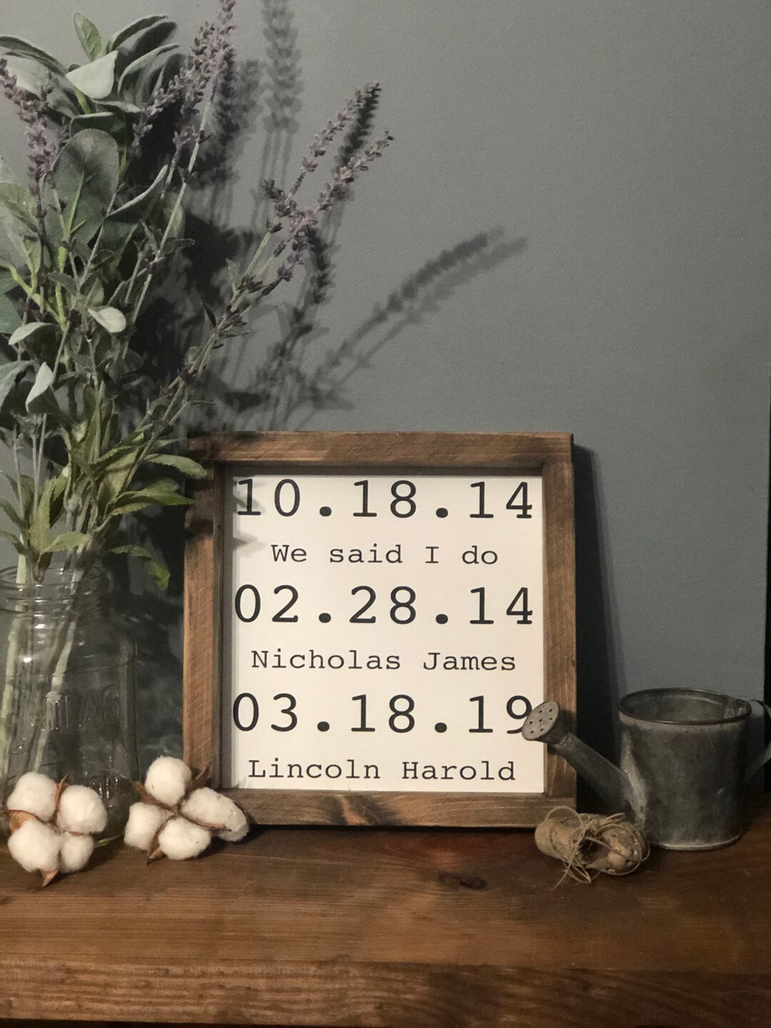 Special Dates Sign, Farmhouse Decor, Our Story , Housewarming Gift ...