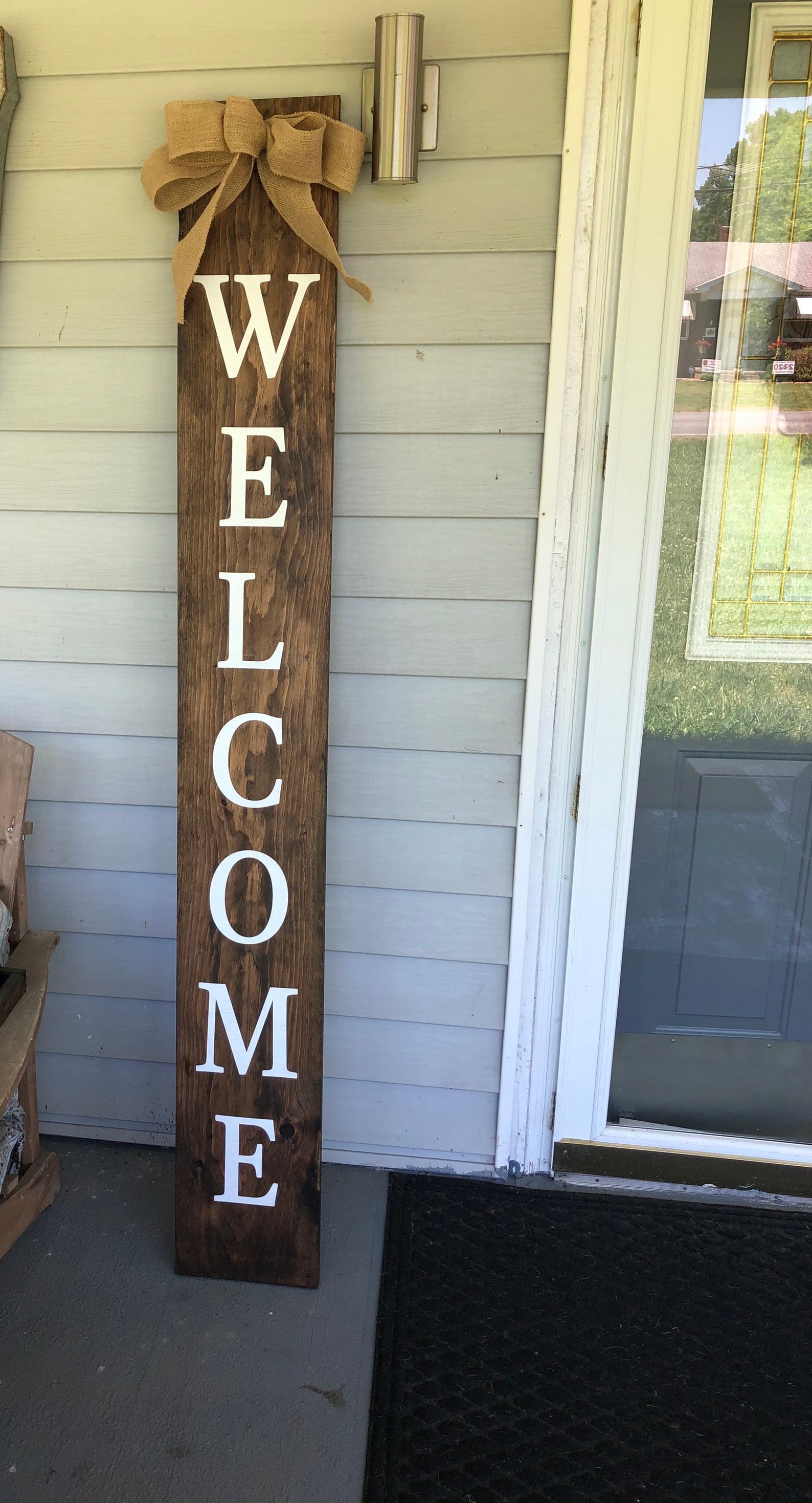 Welcome Sign, Stained Welcome Sign, Porch Sign, Porch Welcome Sign ...