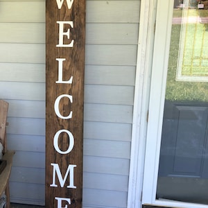 Welcome Sign, Stained Welcome Sign, Porch Sign, Porch Welcome Sign ...