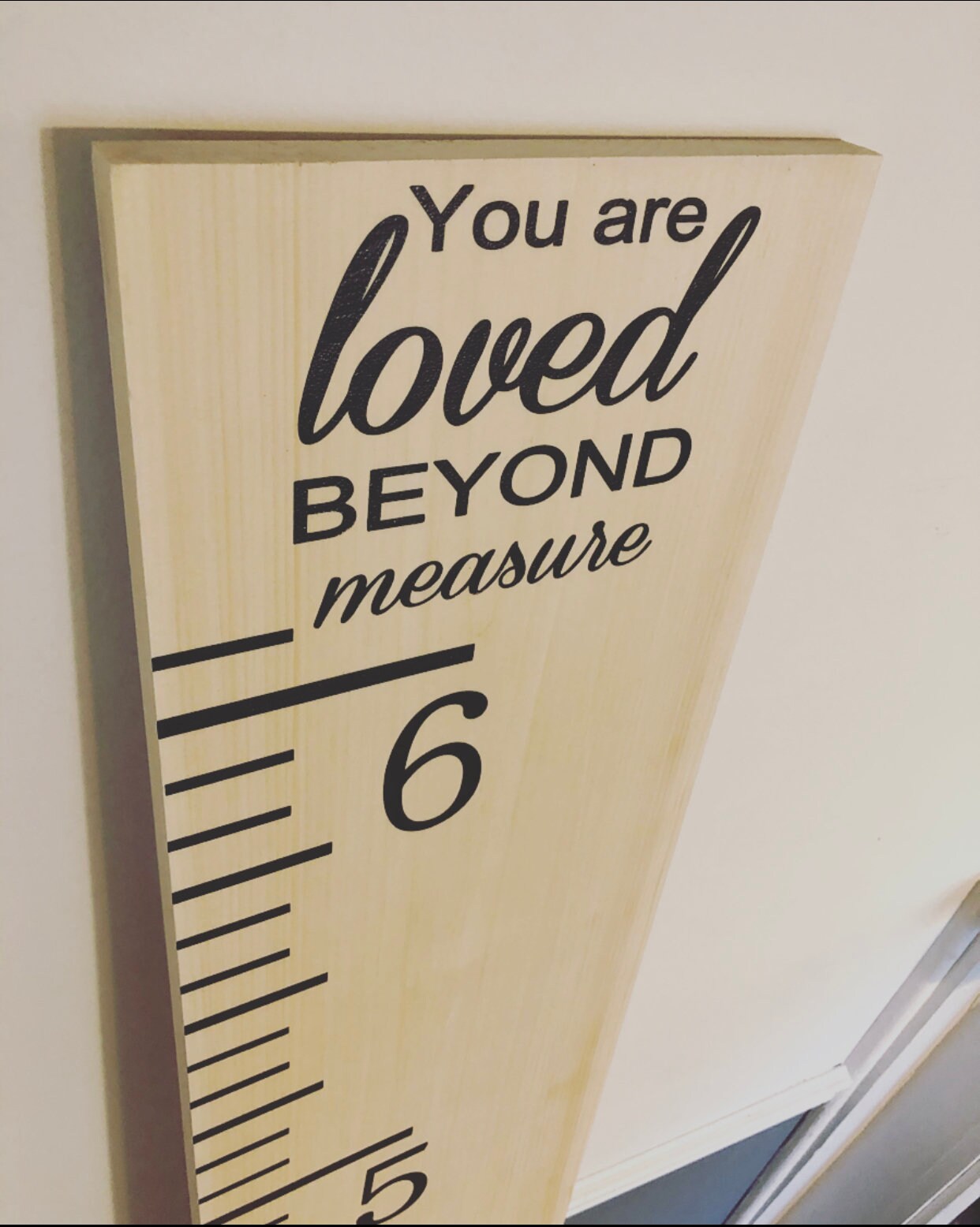 You Are Loved Beyond Measure Ruler, Wooden Growth Ruler, Family Growth ...